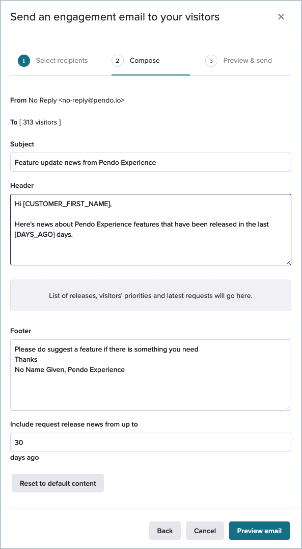 Notification emails in Feedback – Pendo Help Center