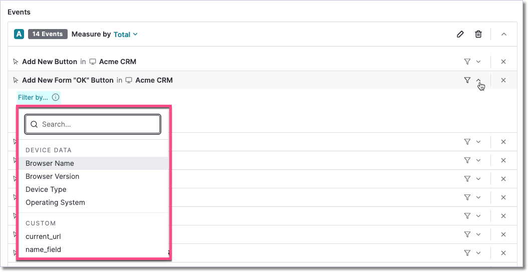 Event properties – Pendo Help Center