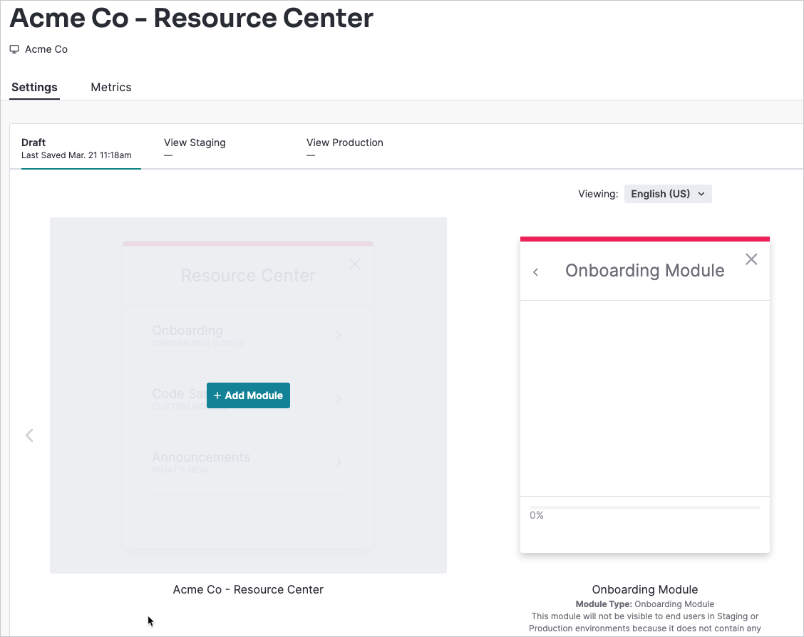 Code Sandbox Module Pendo Help Center