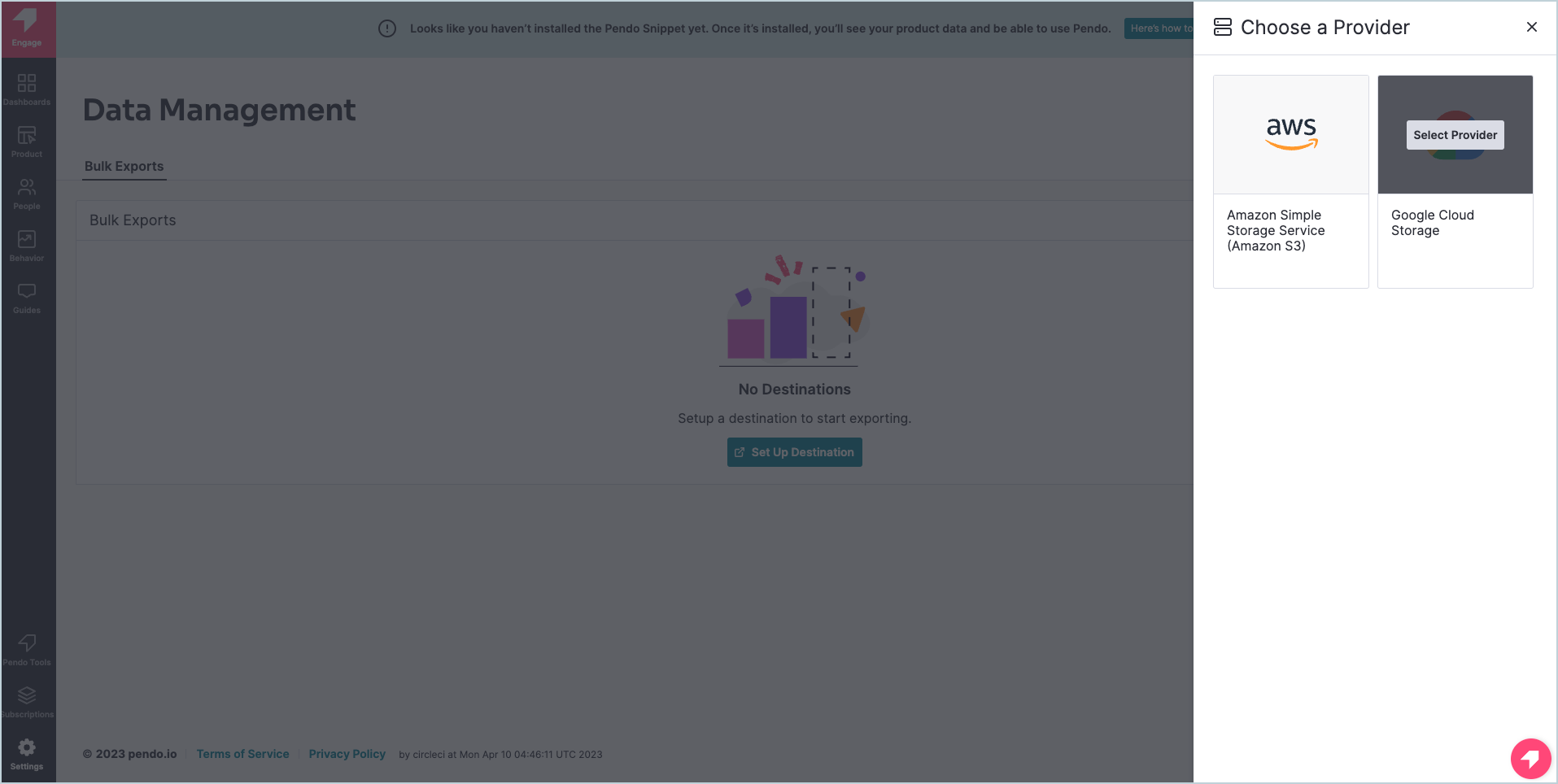 Set up Data Sync with Google Cloud – Pendo Help Center