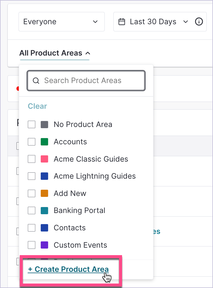 Product Areas – Pendo Help Center