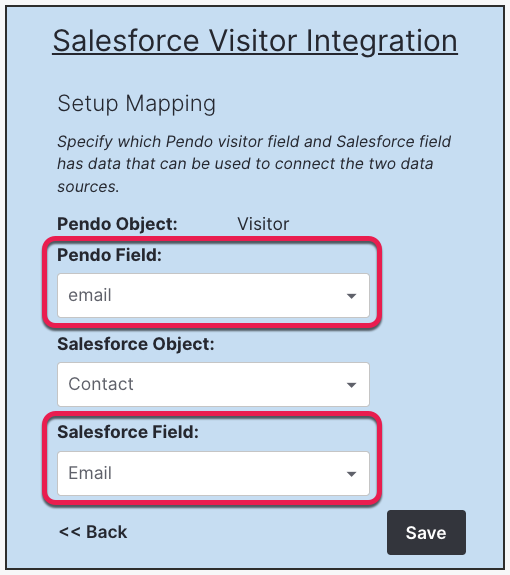 Set up the Salesforce integration for Pendo – Pendo Help Center