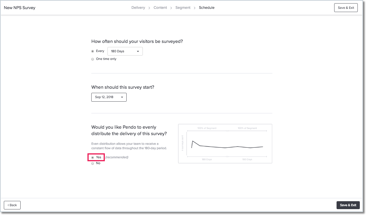 Set up an NPS survey – Pendo Help Center