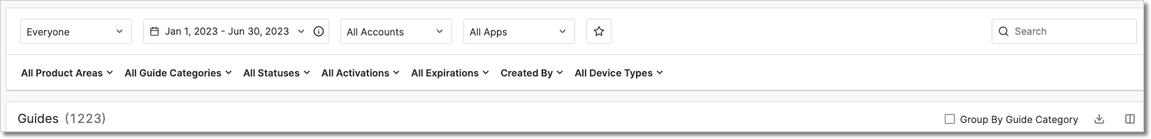 View the guides list – Pendo Help Center