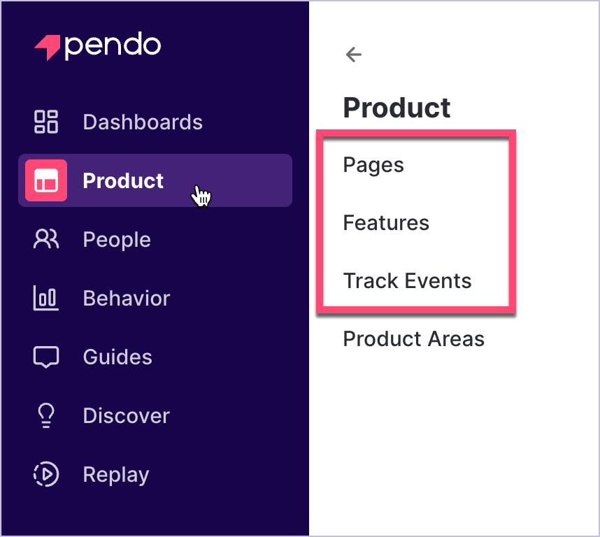 Event properties – Pendo Help Center
