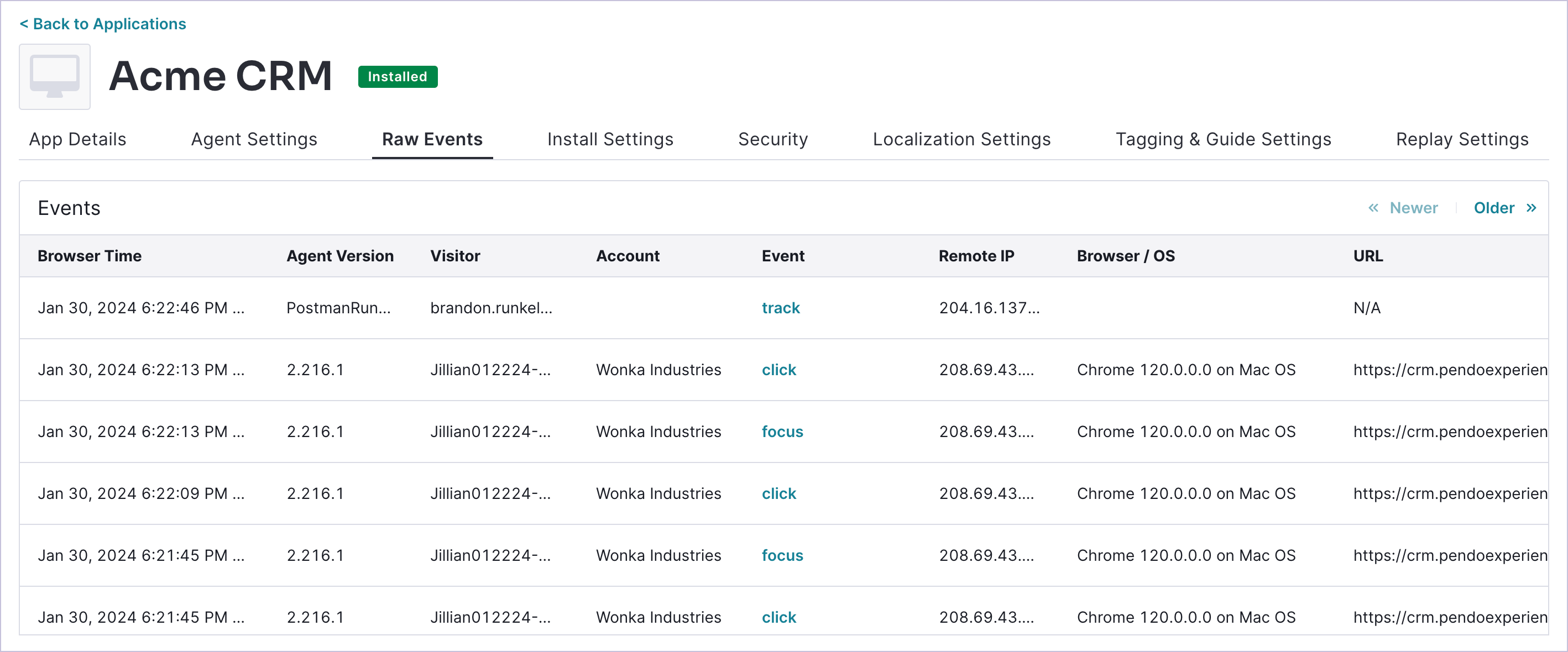 Events overview – Pendo Help Center