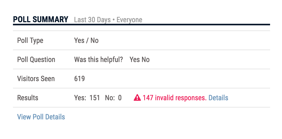 Troubleshoot: Poll Error Messages (Classic) – Pendo Help Center