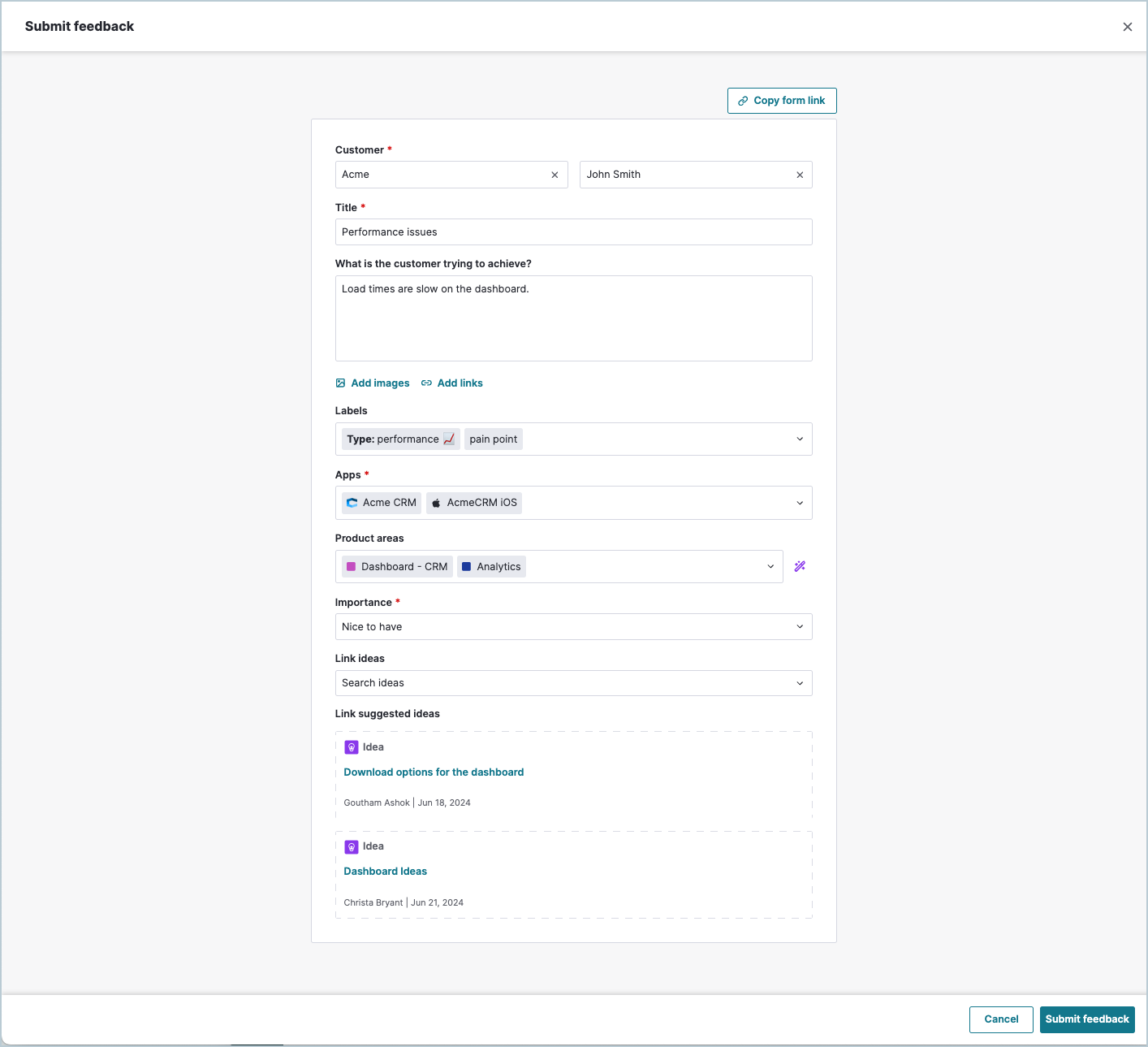 顧客フィードバックを送信する – Pendoヘルプセンター