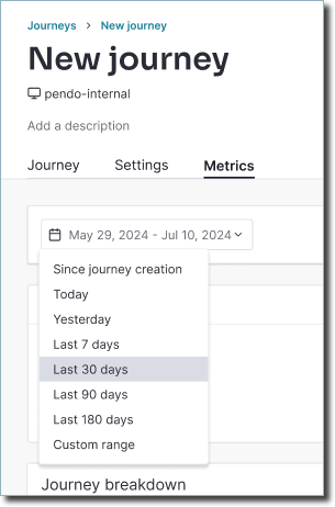 Monitor journey results – Pendo Help Center