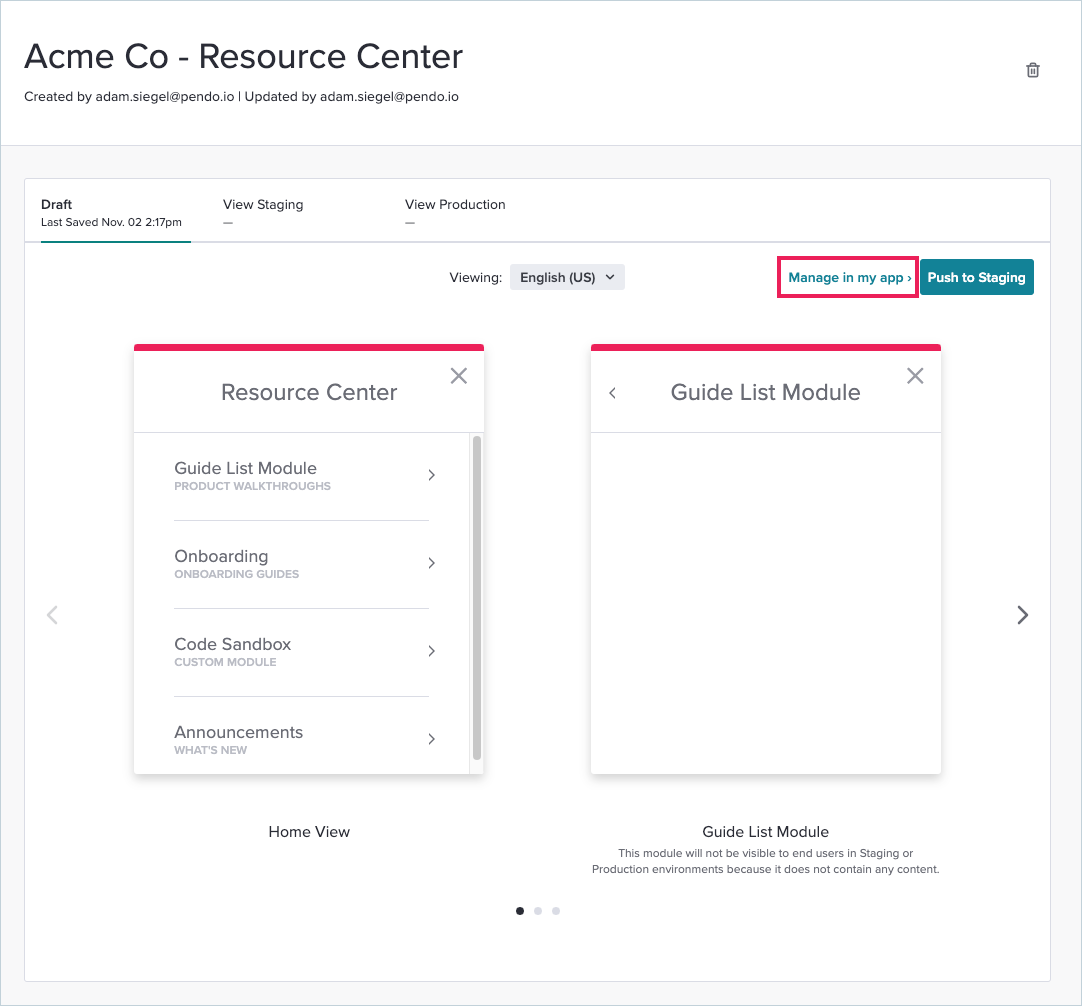 Overview of the Resource Center – Pendo Help Center