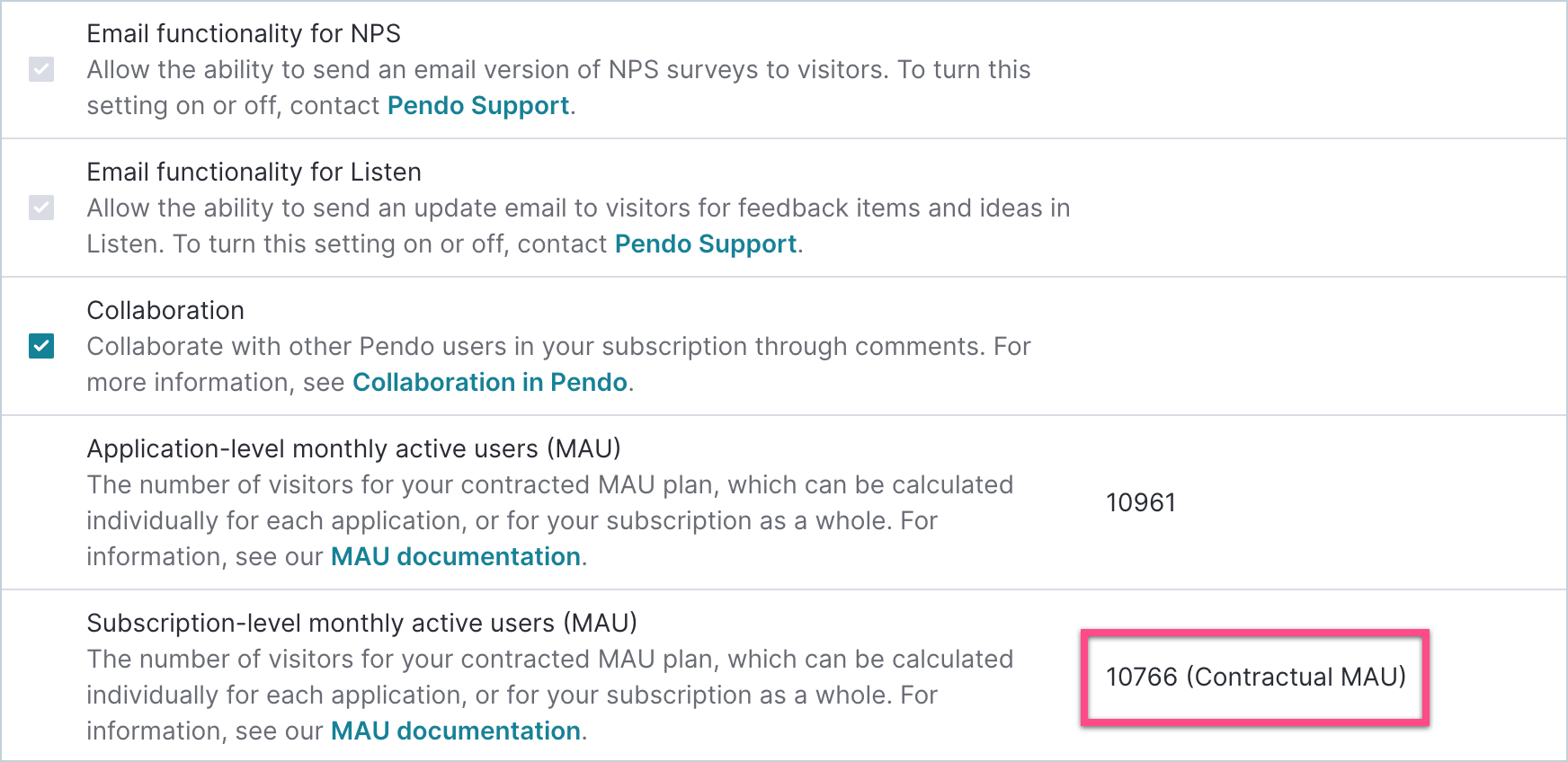Troubleshoot MAU metrics for a multi-app subscription – Pendo Help Center