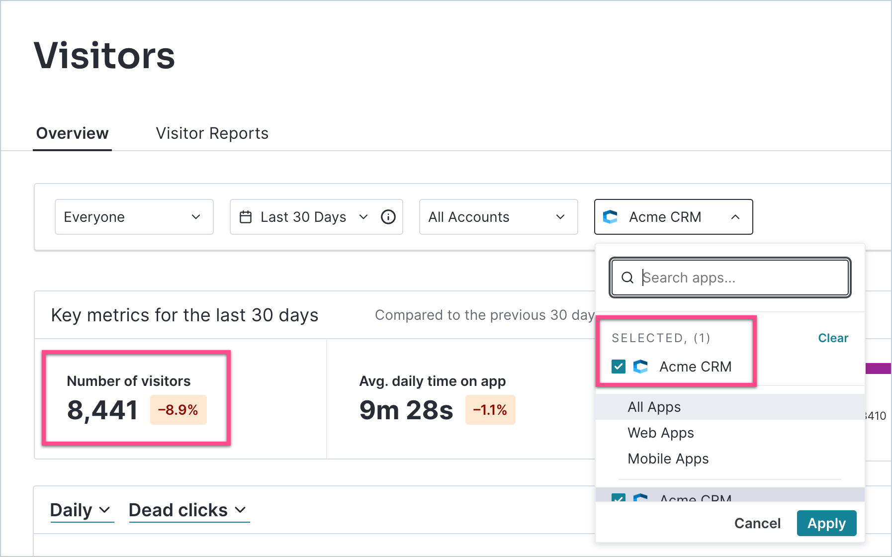 Troubleshoot MAU metrics for a multi-app subscription – Pendo Help Center
