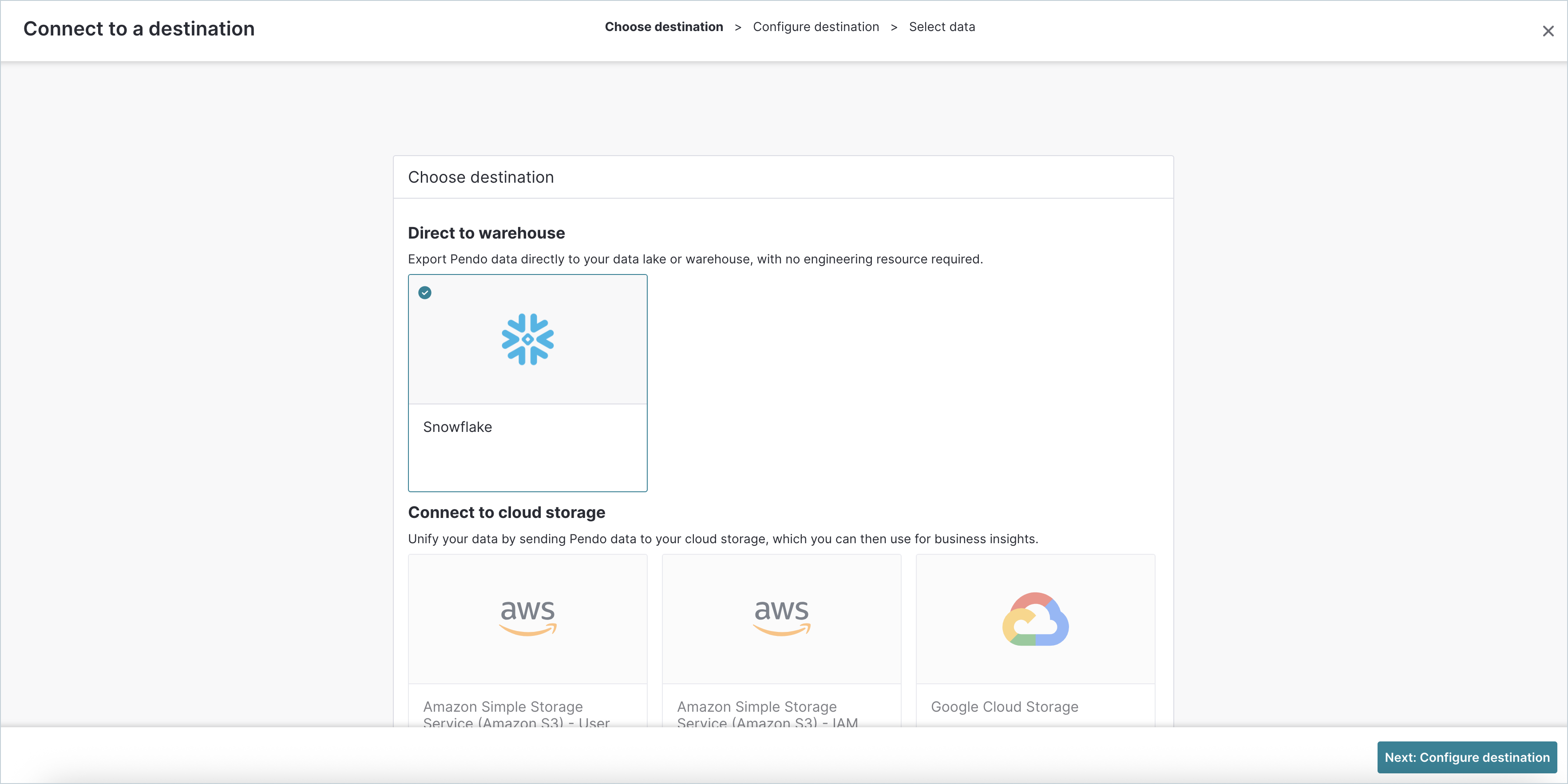 Set up Pendo Data Sync to Snowflake – Pendo Help Center