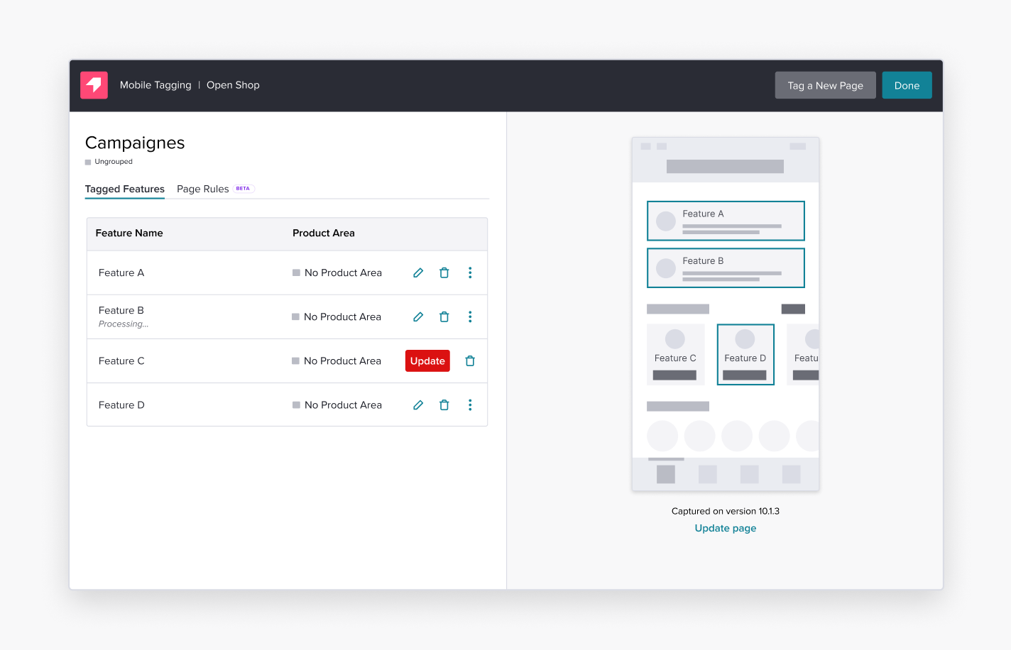 Mobile Page and Feature alerts – Pendo Help Center