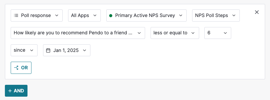 Deliver guides based on NPS response groups – Pendo Help Center