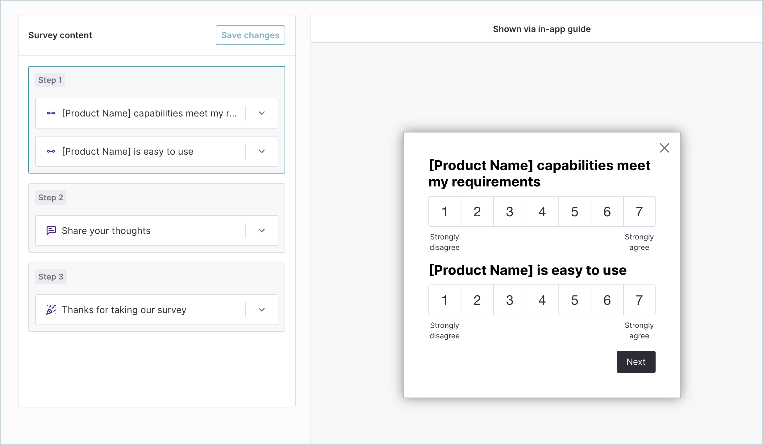 Create a UX-Lite survey (beta) – Pendo Help Center