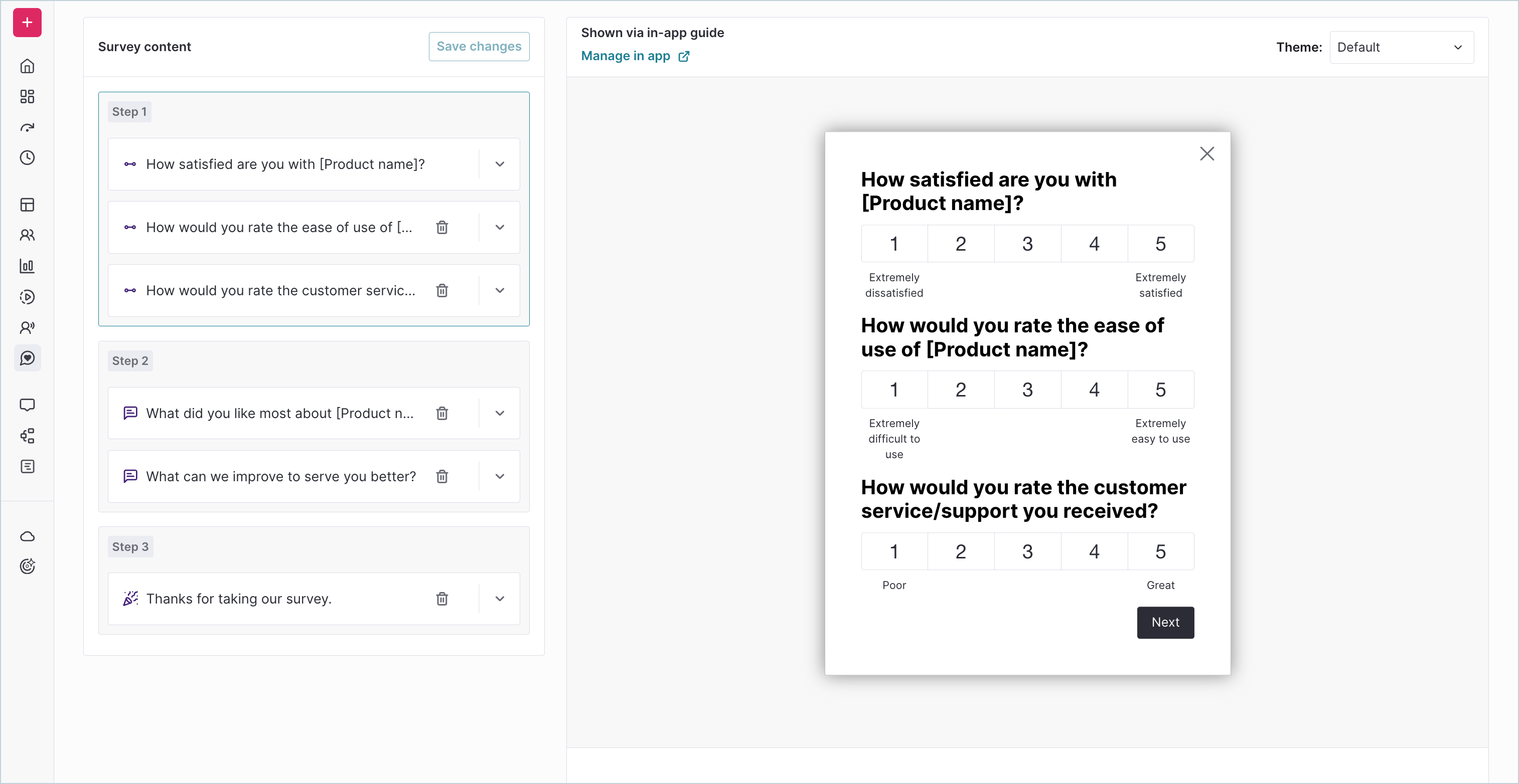 Create a CSAT survey – Pendo Help Center